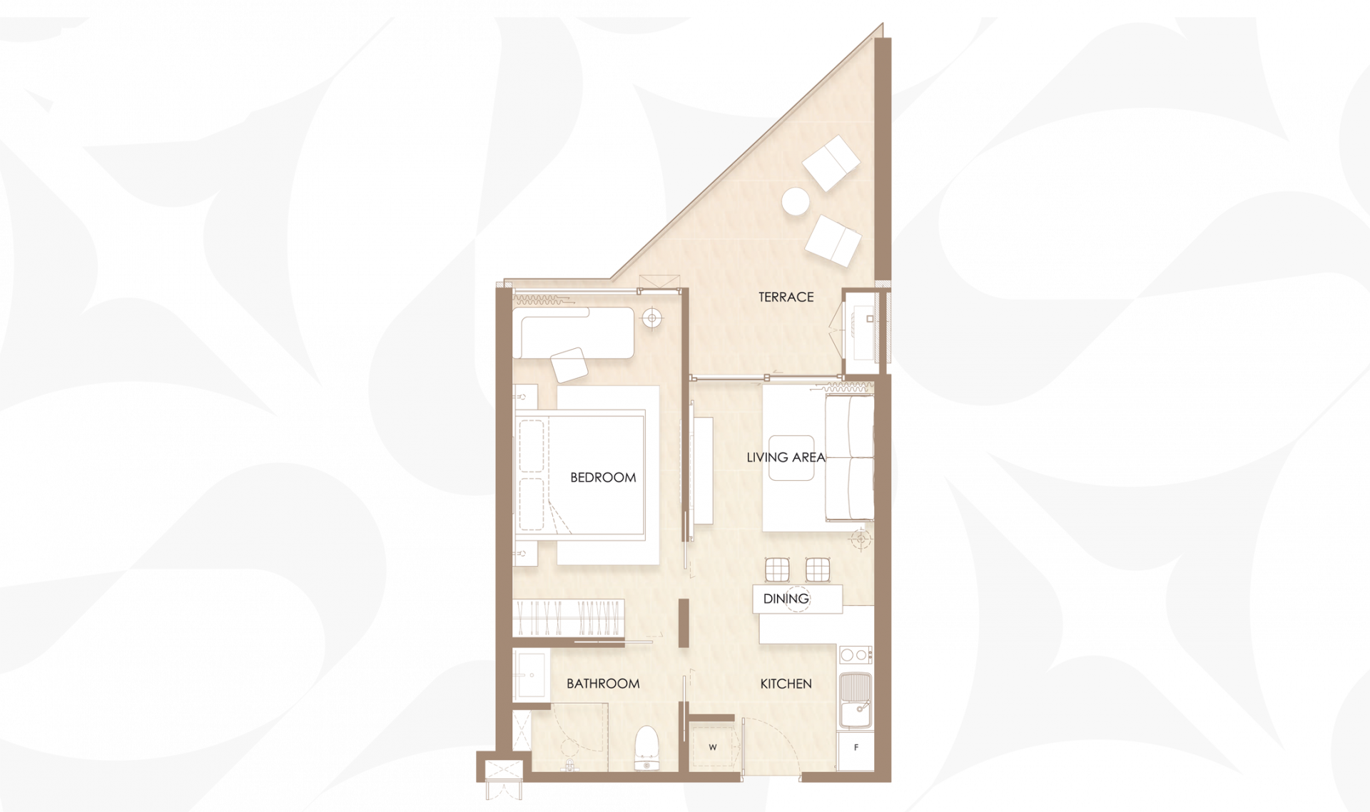 Apartment floor plan «Siamese Bangtao», 1 bedroom, building Building C ...